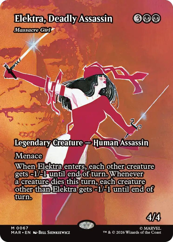 Elektra, Deadly Assassin - Massacre Girl (Borderless) [Marvel Universe